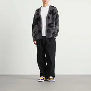 A BATHING APE Colour Camo Mohair Knit Cardigan