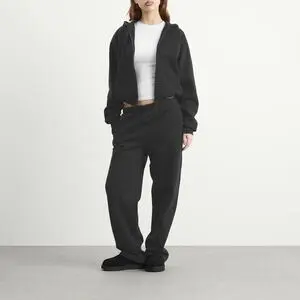 SKIMS Cotton Fleece Classic Straight Leg Pant - Onyx