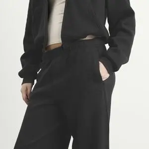 SKIMS Cotton Fleece Classic Straight Leg Pant - Onyx