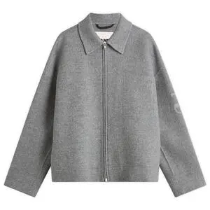 JIL SANDER Double Face Wool Zip Through Jacket - Pebble