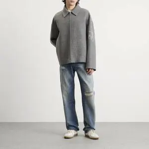 JIL SANDER Double Face Wool Zip Through Jacket