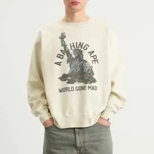 A BATHING APE Destroyed Statue Of Liberty Sweatshirt