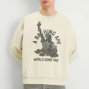 A BATHING APE Destroyed Statue Of Liberty Sweatshirt