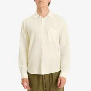 You Must Create Curtis Seersucker Stripe Shirt - White/yellow