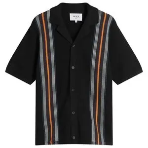 WAX LONDON Ivy Cotton Stripe Vacation Shirt - Black/multi