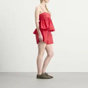 Cecilie Bahnsen Selena Top - Red