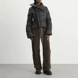 Rick Owens Naska Duvet High Neck Padded Jacket - Black