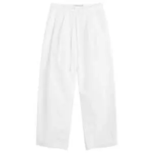NOTHING WRITTEN Lazy Cotton Drawstring Pants - White