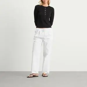 NOTHING WRITTEN Lazy Cotton Drawstring Pants