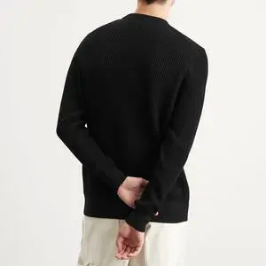 Moncler Cotton Woven Crew Neck Jumper
