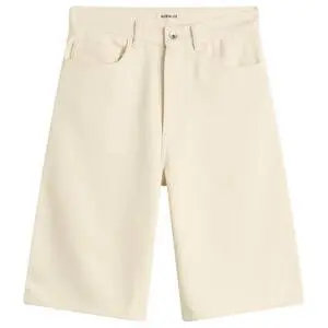 Auralee Denim Wide Shorts - Ivory White