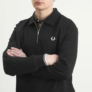 Fred Perry Half Zip Collared Sweatshirt
