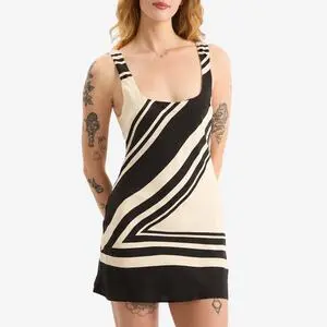 SIR. Pietra Scoop Mini Dress - Black