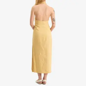 SIR. Carlotta Tie Midi Dress - Raffia