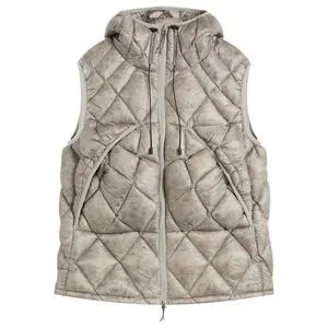 ROA Nuna 800 Fill Power Hooded Down Vest - Light Grey