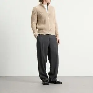 MAISON MARGIELA Distressed Rib Zip Through