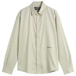 Jacquemus Signature Logo Shirt In | 100% Cotton | End Clothing - Light Green