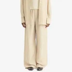 RÓHE Wide Leg Silk Trousers - Classic Stripe