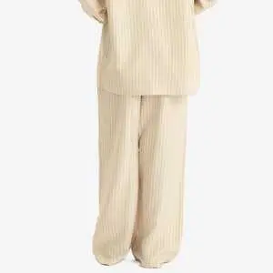 RÓHE Wide Leg Silk Trousers - Classic Stripe