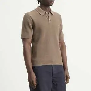 Norse Projects Anholt Cotton Crepe Polo - Walnut