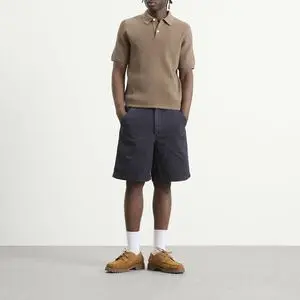 Norse Projects Anholt Cotton Crepe Polo - Walnut