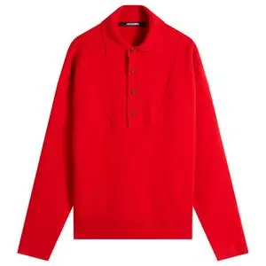 Jacquemus Wool Cashmere Knitted Polo - Red