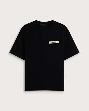 Jacquemus Grosgrain Logo T-shirt In | Size: | 100% Cotton | End Clothing - Black