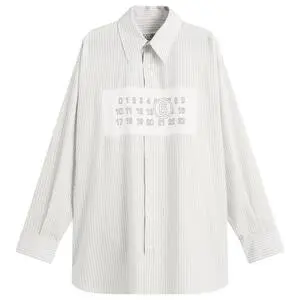 MAISON MARGIELA Pull Over Stripe Shirt - White/grey