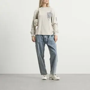 YESEYESEE Y.e.s Stamp Waffle Long Sleeve