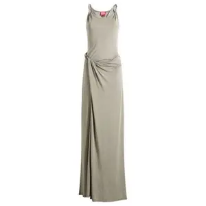 DIESEL® D-estiga Tie Waist Maxi Dress - Light Grey