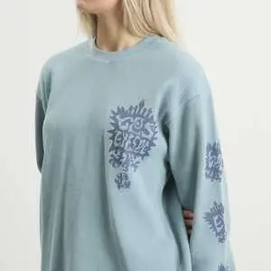 YESEYESEE Y.e.s Stamp Waffle Long Sleeve