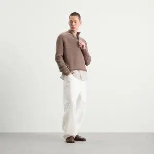 RONNING Quarter Zip Fisherman Sweater
