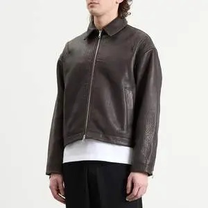COLE BUXTON Shrunken Leather Jacket