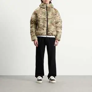 COLE BUXTON Camo Hooded Down Jacket