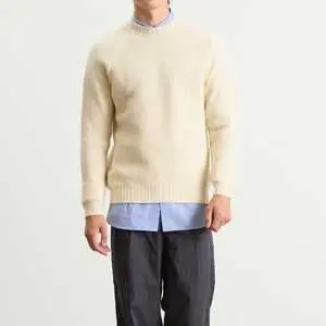 John Smedley Couper Moss Stitch British Wool Jumper