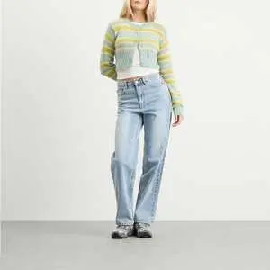 SUNDAYFRUITMARKET Cropped Cardigan With Stripes