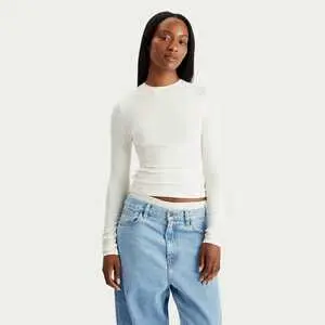 SKIMS Cotton Jersey Long Sleeve T-shirt - Marble