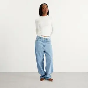 SKIMS Cotton Jersey Long Sleeve T-shirt - Marble