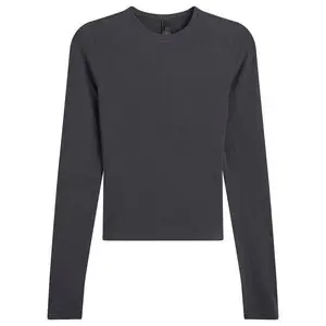 SKIMS Cotton Jersey Long Sleeve T-shirt - Soot