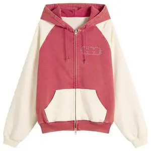 TTT MSW Fade Damage Zip Up Hoodie - Red