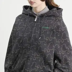 TTT MSW Dog Embroidery Full Zip Hoodie