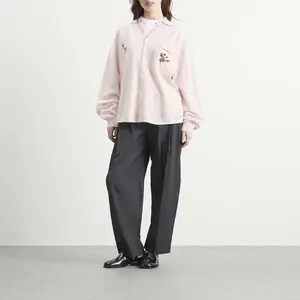TTT MSW Embroidered Flower Knit Shirt