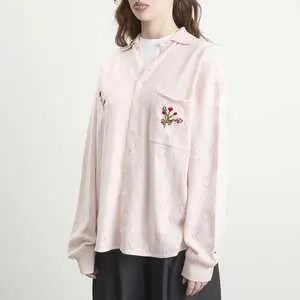 TTT MSW Embroidered Flower Knit Shirt