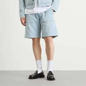 Casablanca Relaxed Monogram Denim Shorts