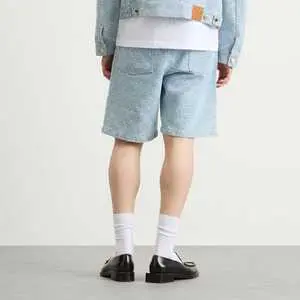 Casablanca Relaxed Monogram Denim Shorts