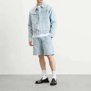 Casablanca Relaxed Monogram Denim Shorts
