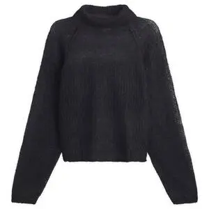 STEL Turtle Neck Knit Jumper - Black