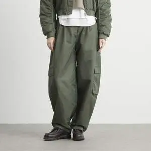 STEL Tapered Nylon Barrel Leg Trousers