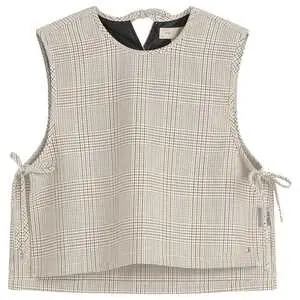 STEL Tie Side Check Tank Top - Camel Check