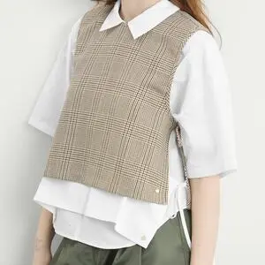STEL Tie Side Check Tank Top